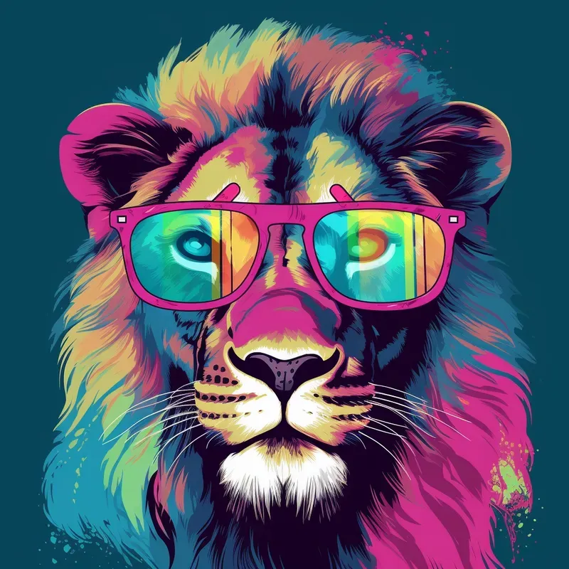 Psychedelic Animals Pop Art Midjourney Prompt | PromptBase