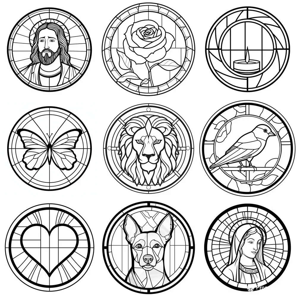 Bring the Animal Kingdom to Life with Stained Glass Coloring Pages