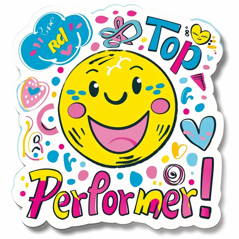 Personalized Smiley Face Reward Stickers Midjourney Prompt | PromptBase