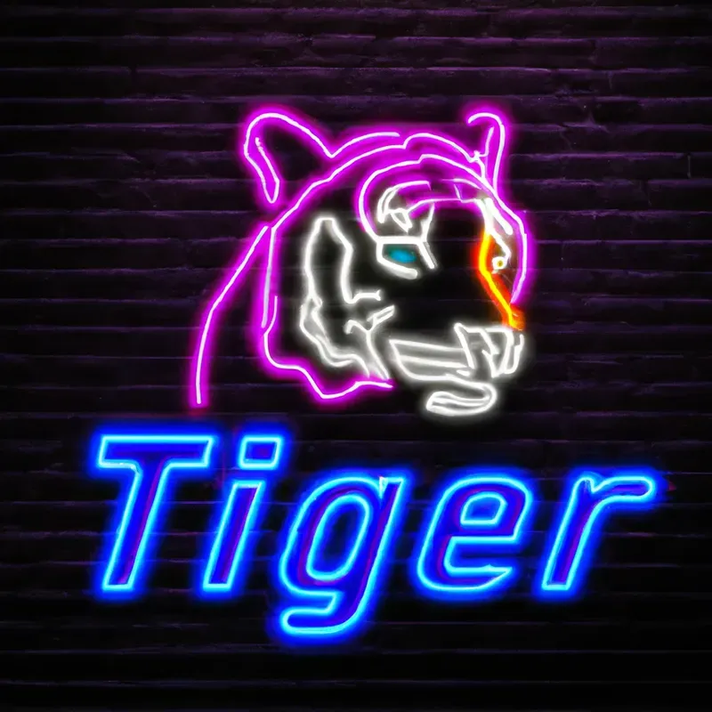 Vibrant Neon Light Art Logos DALL·E Prompt | PromptBase