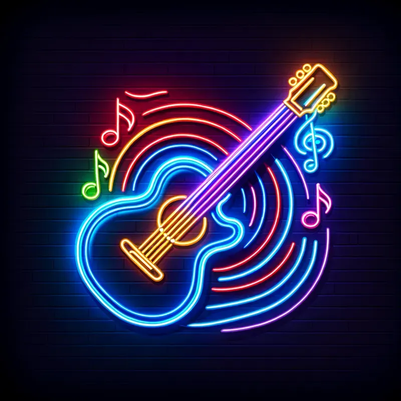 Vibrant Neon Light Art Logos DALL·E Prompt | PromptBase