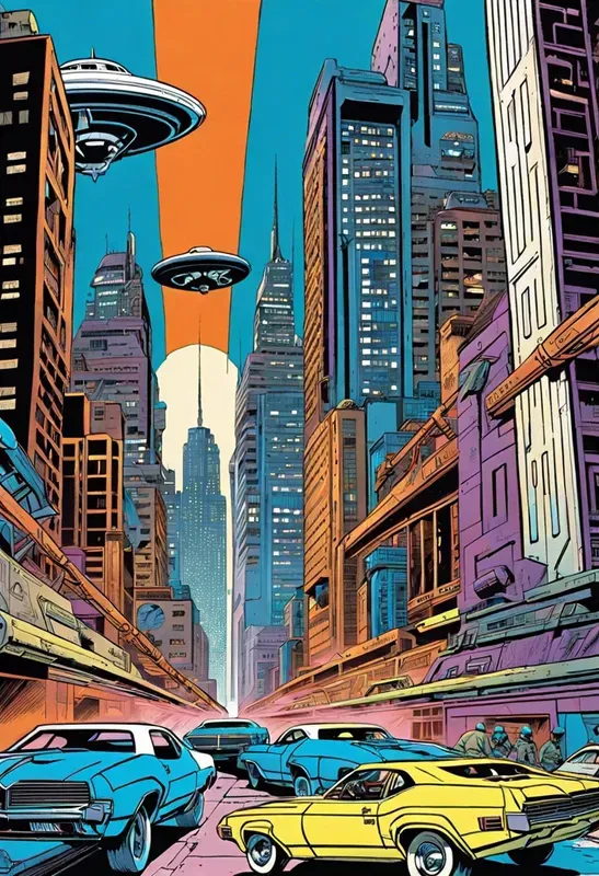 Dynamic Comic Scenes DALL·E Prompt | PromptBase