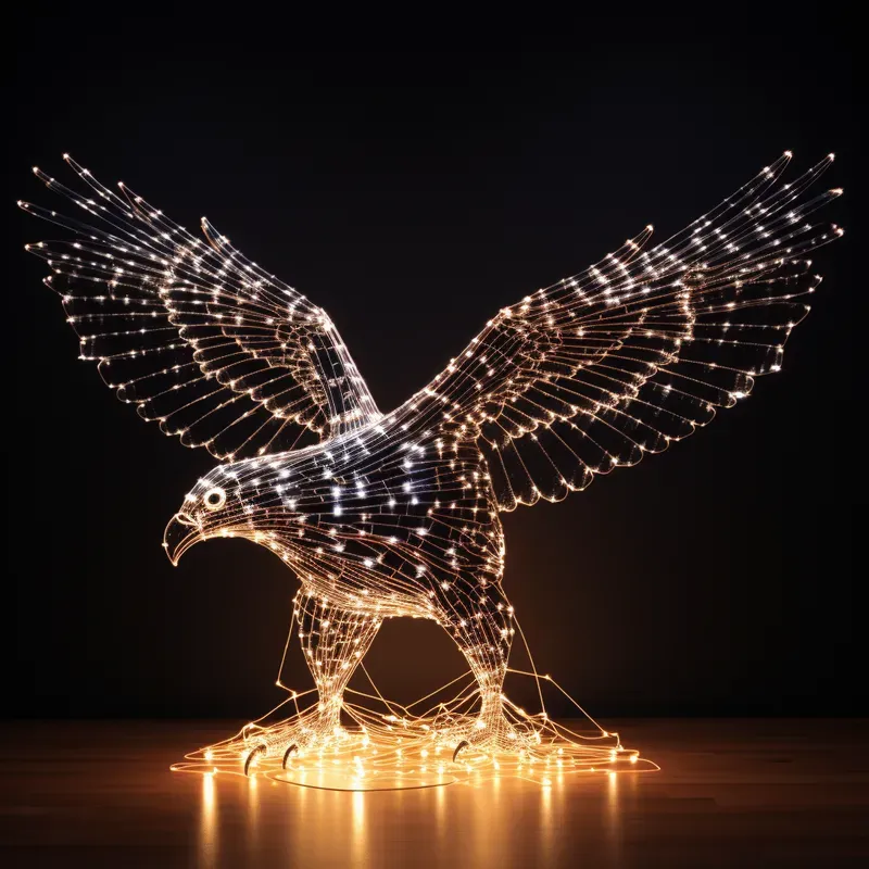 Tangled Light Sculptures Midjourney Prompt | PromptBase