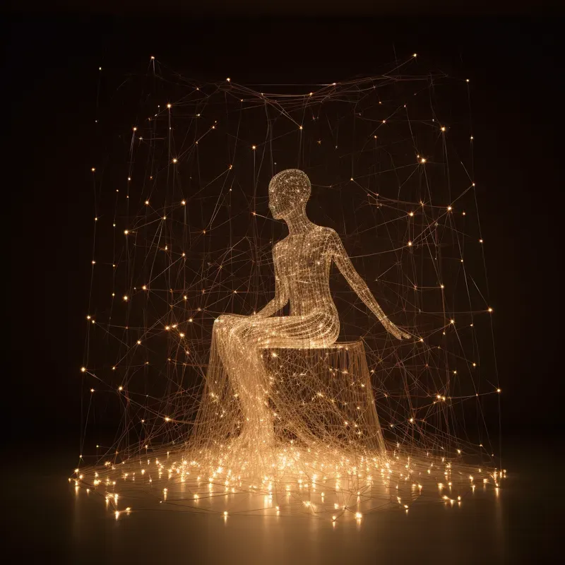 Tangled Light Sculptures Midjourney Prompt | PromptBase