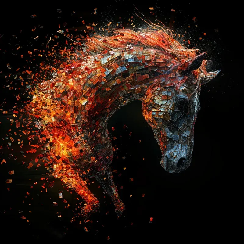 Exploding Mosaics Midjourney Prompt | PromptBase