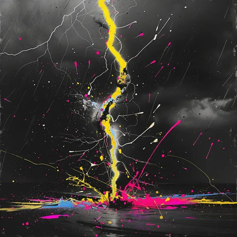 Black And White Paint Splatters Midjourney Prompt | PromptBase