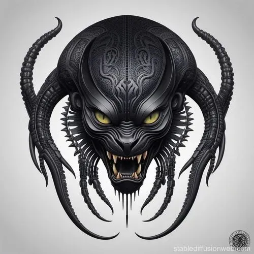 Epic Superheroes Xenomorph Tattoo App | PromptBase