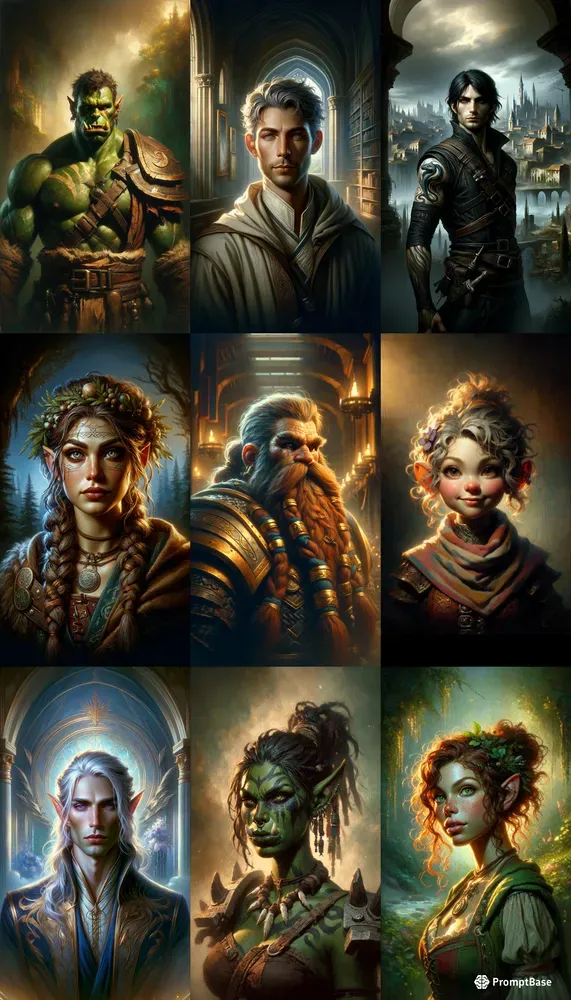 Epic RPG Character Portraits DALL·E Prompt | PromptBase
