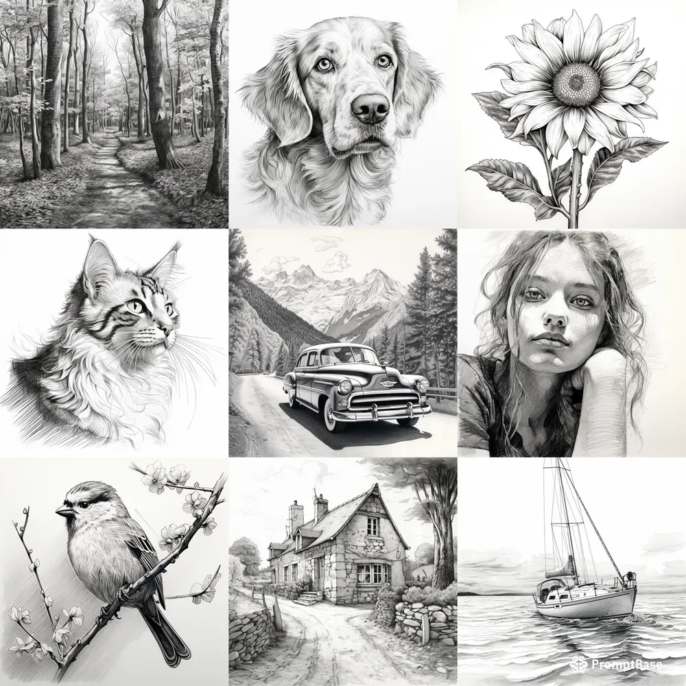 Cross-hatching Illustrations Midjourney Prompt | PromptBase