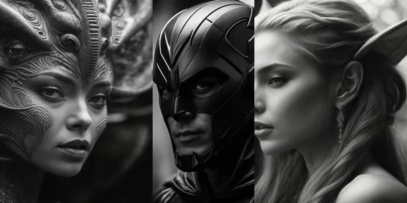 Hyper Realistic Grayscale Portraits Leonardo Ai Prompt | PromptBase