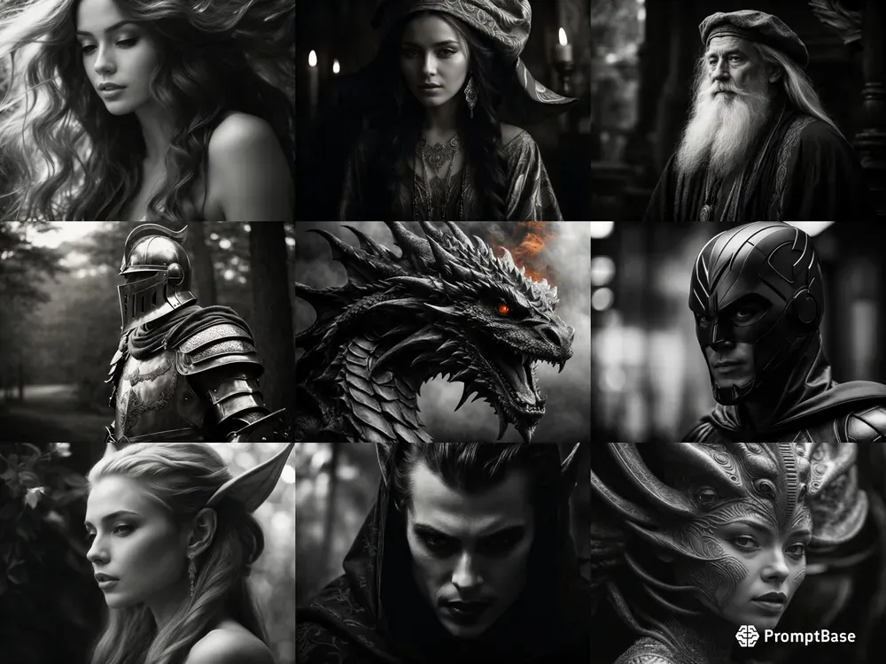 Hyper Realistic Grayscale Portraits Leonardo Ai Prompt | PromptBase