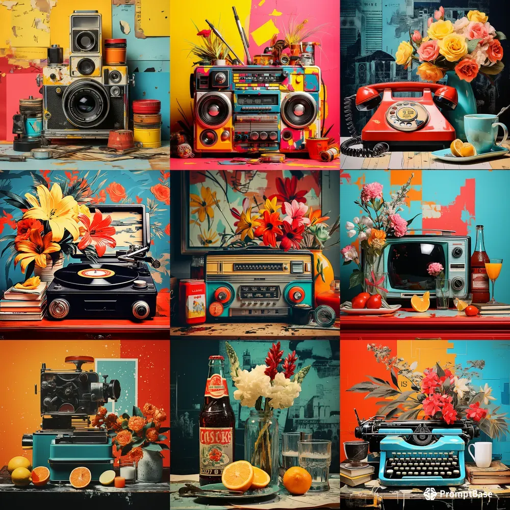 Retro Photography With Pop Art Style Midjourney Prompt | PromptBase