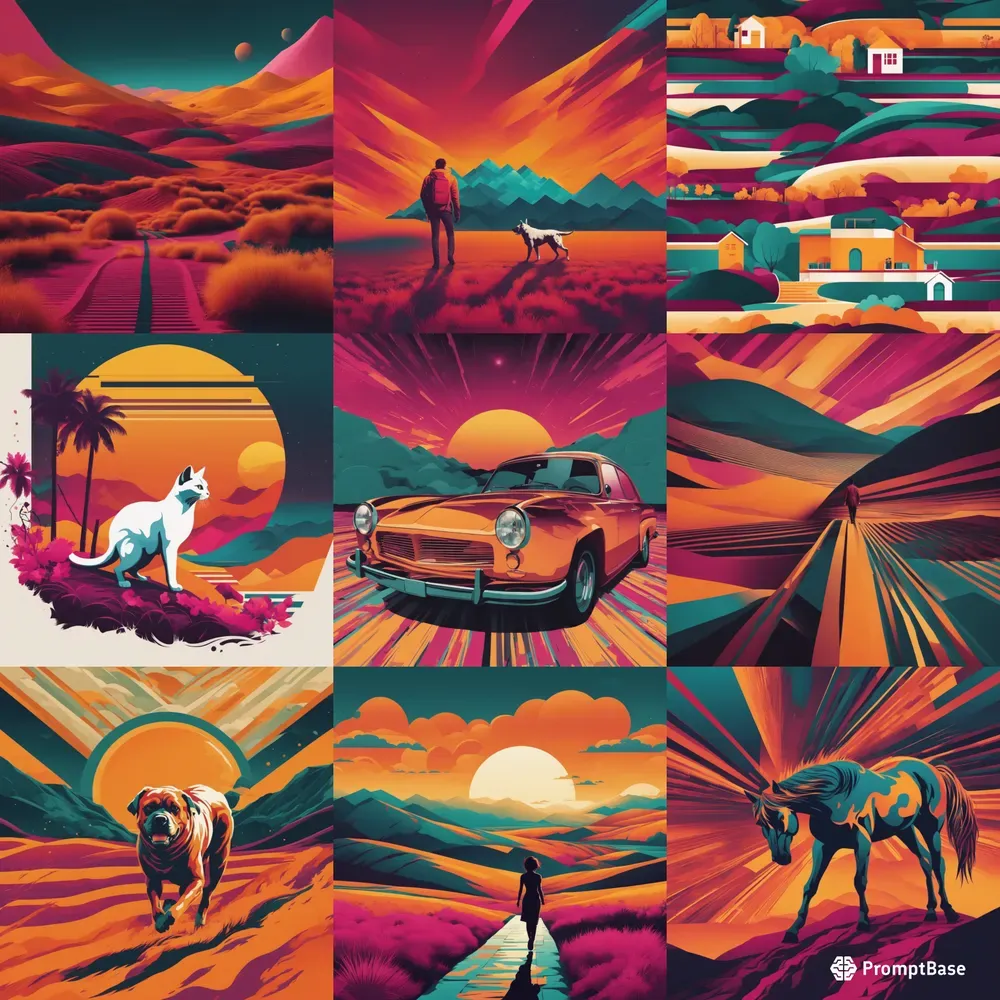 Journeys Of Vibrant Colors A Graphic Poses Stable Diffusion Prompt ...