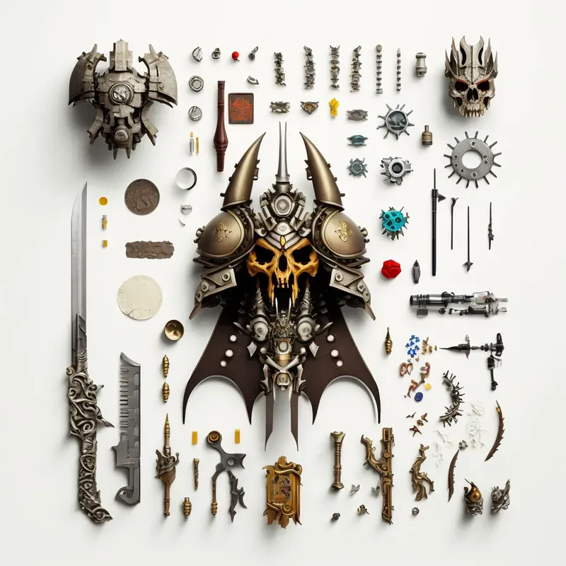 Warhammers Overhead Shots With Arrangements Midjourney Prompt | PromptBase