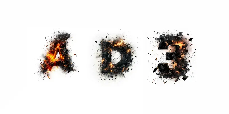 Alphabet Text Exploded Letter S Numbers Midjourney Prompt | PromptBase