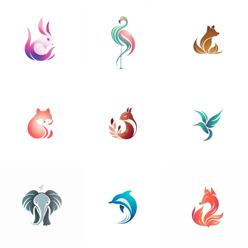 Abstract Animal Logos Midjourney Prompt | PromptBase