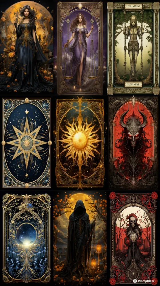 Realistic Tarot Card Designs Midjourney Prompt | PromptBase