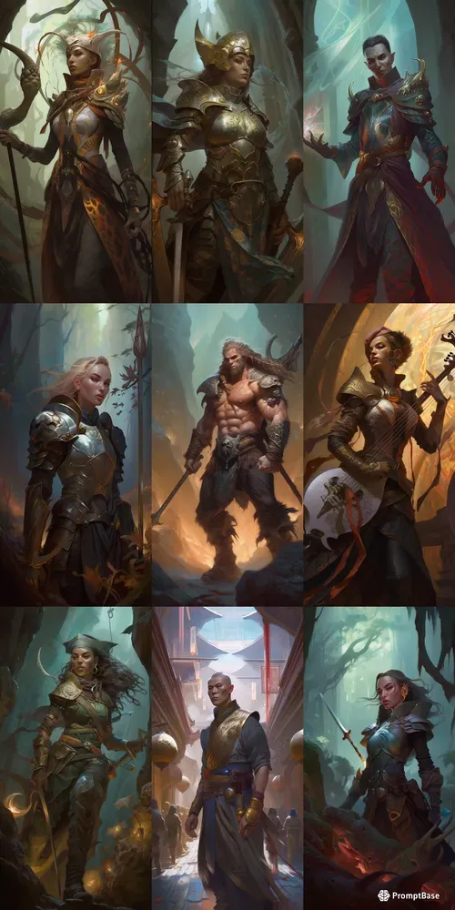 DnD Humans Of Any Classes Midjourney Prompt | PromptBase