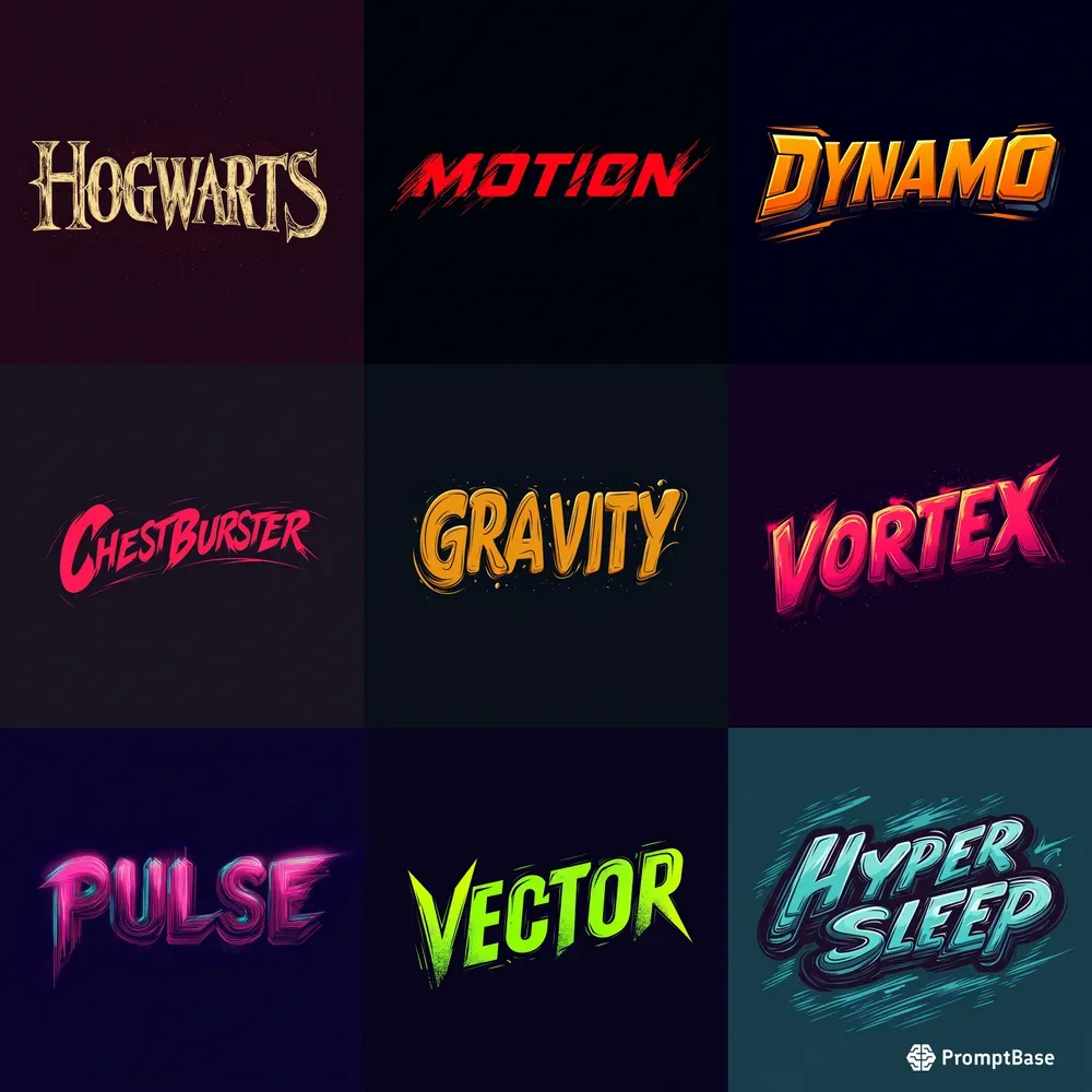 Custom Lettering Logos Midjourney Prompt | PromptBase