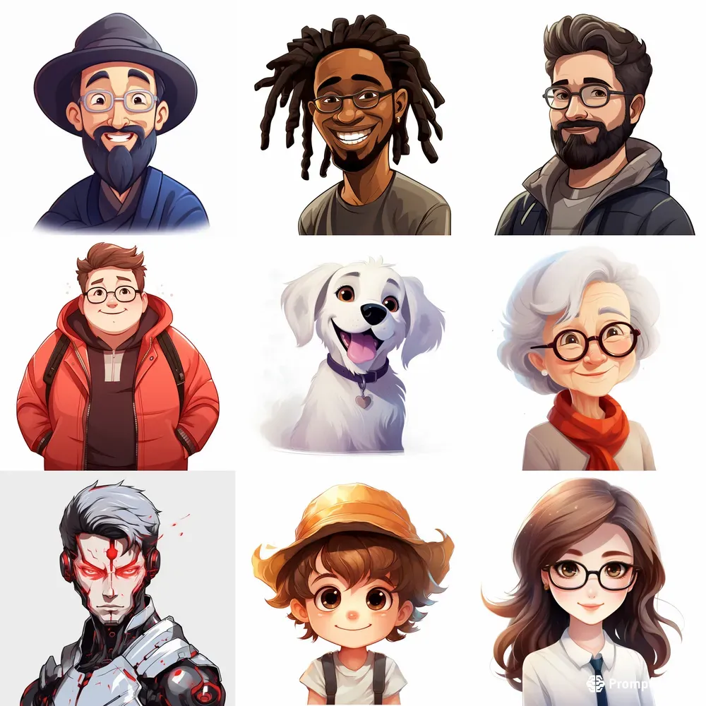 Cartoon Avatar Drawings Midjourney Prompt | PromptBase
