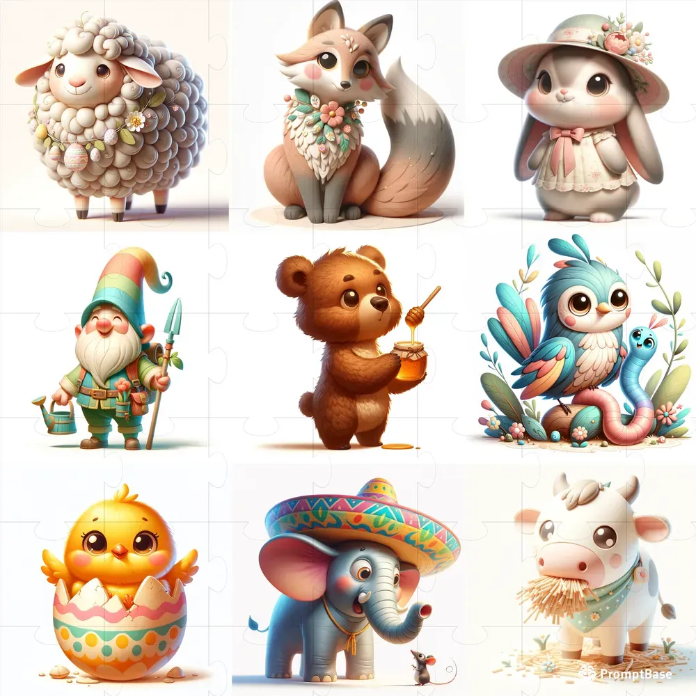 Adorable Whimsical Characters DALL·E Prompt | PromptBase