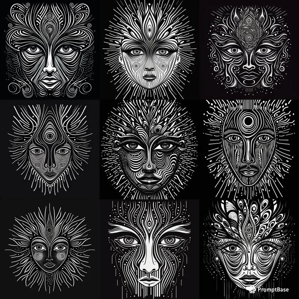 Psychedelic Entities Midjourney Prompt | PromptBase