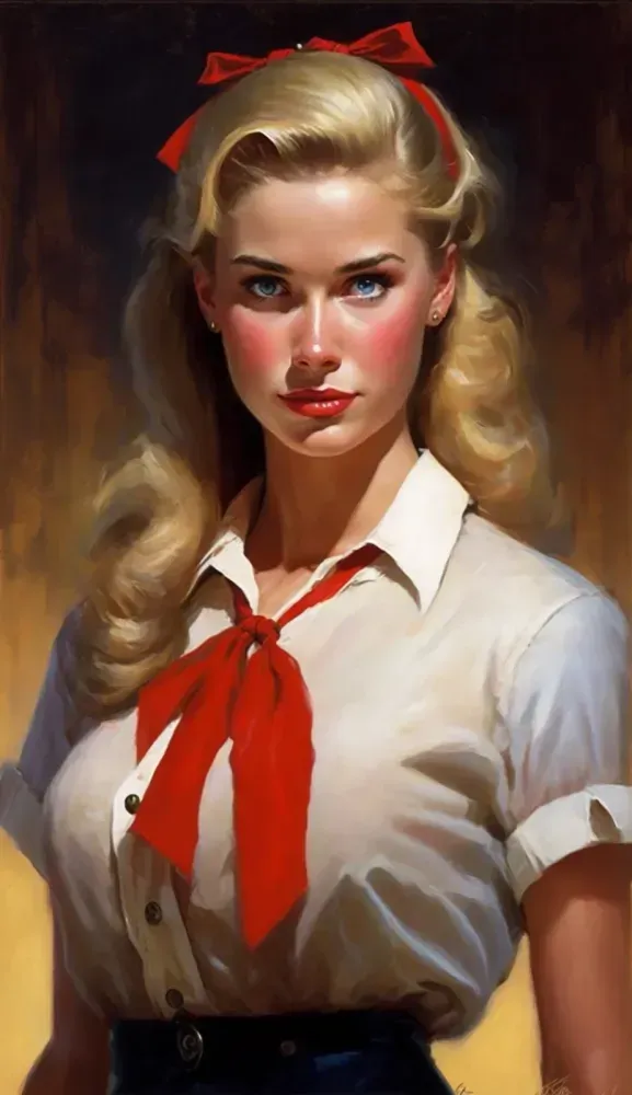 Stunning Vintage Pin-up Models Midjourney Prompt | PromptBase