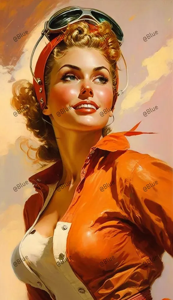 Stunning Vintage Pin-up Models Midjourney Prompt | PromptBase