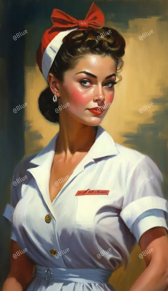 Stunning Vintage Pin-up Models Midjourney Prompt | PromptBase