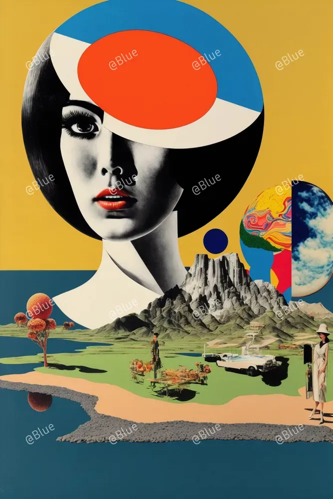 Japanese Pop-art Collage Posters Midjourney Prompt | PromptBase