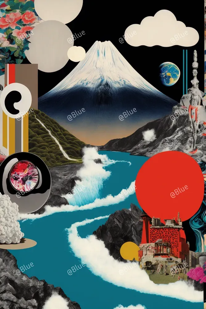 Japanese Pop-art Collage Posters Midjourney Prompt | PromptBase