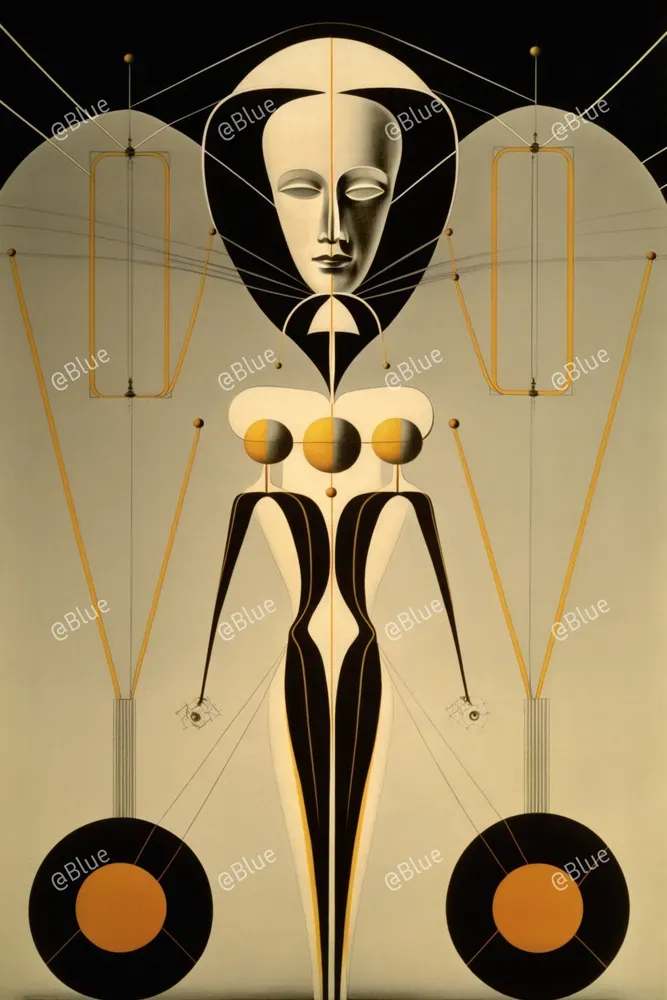 Stylized Modernist Abstract Human Forms Midjourney Prompt | PromptBase