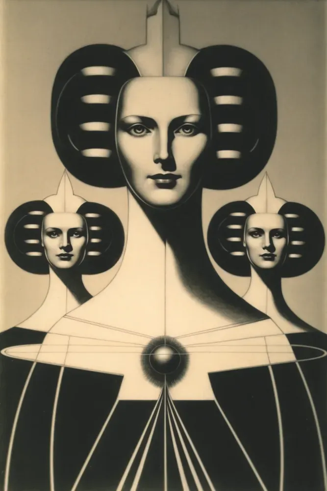 Stylized Modernist Abstract Human Forms Midjourney Prompt | PromptBase