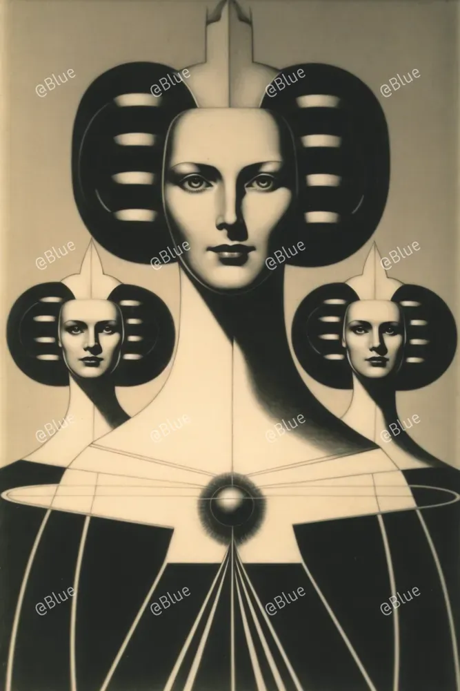 Stylized Modernist Abstract Human Forms Midjourney Prompt | PromptBase