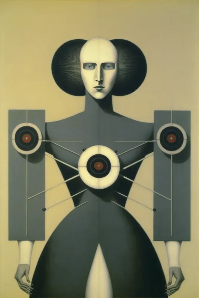 Stylized Modernist Abstract Human Forms Midjourney Prompt | PromptBase