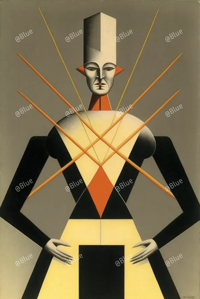 Stylized Modernist Abstract Human Forms Midjourney Prompt | PromptBase