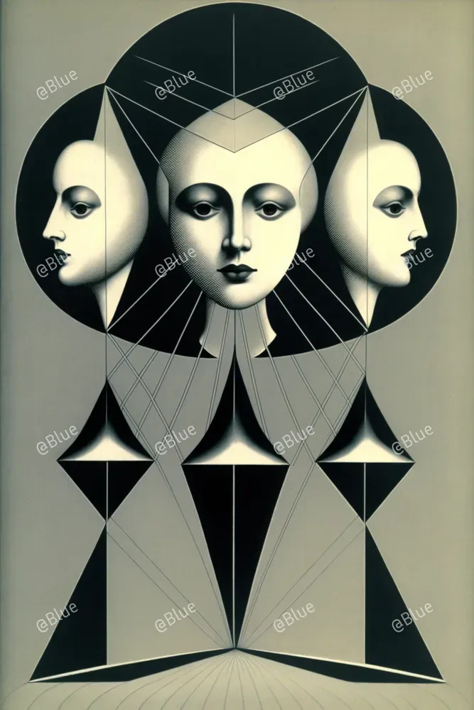 Stylized Modernist Abstract Human Forms Midjourney Prompt | PromptBase