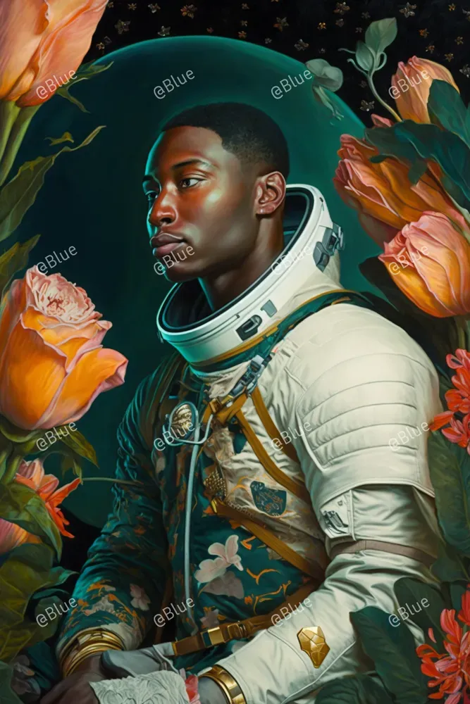 Epic Paintings Of Handsome Black Man Midjourney Prompt | PromptBase