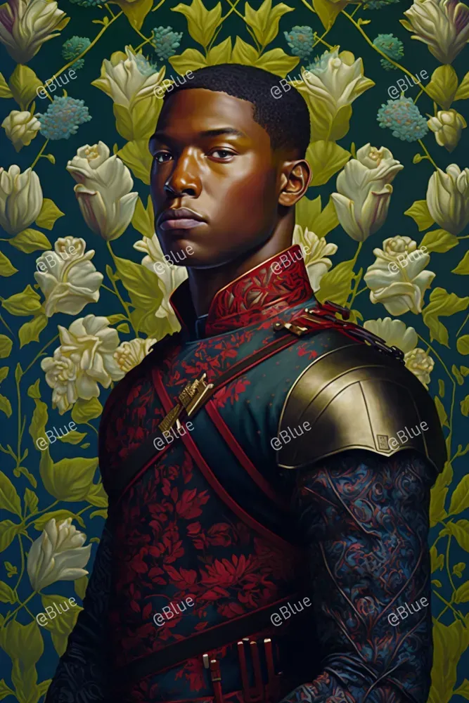 Epic Paintings Of Handsome Black Man Midjourney Prompt | PromptBase