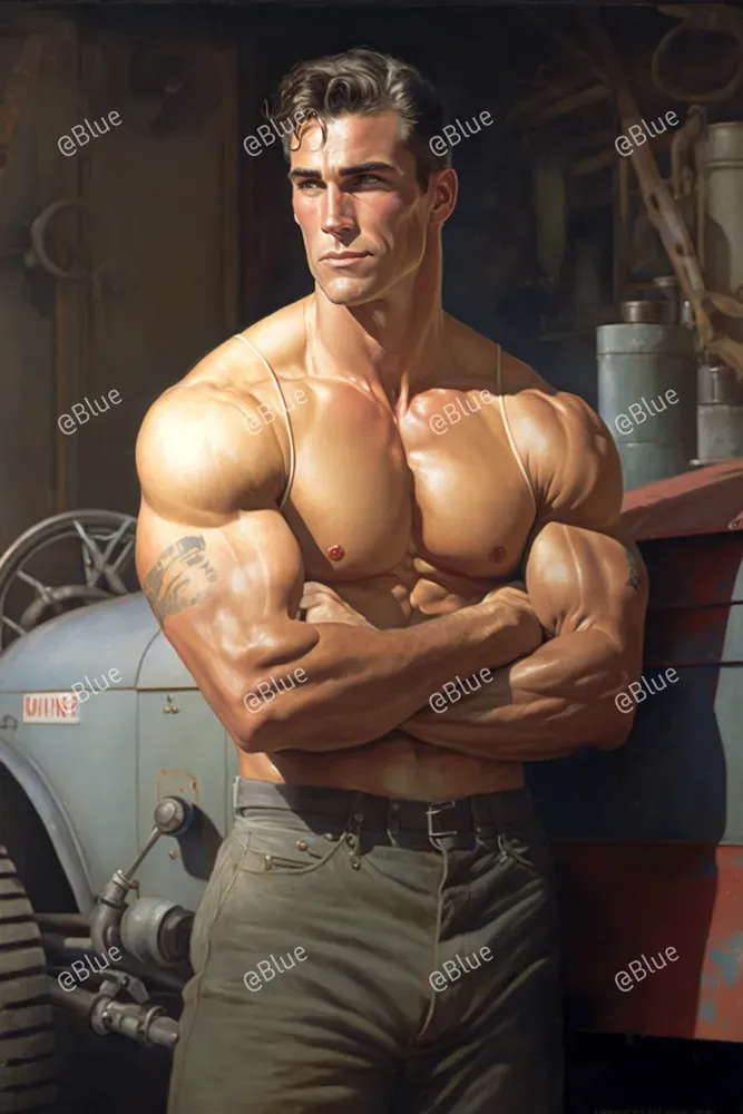 Handsome Muscle Men Midjourney Prompt | PromptBase