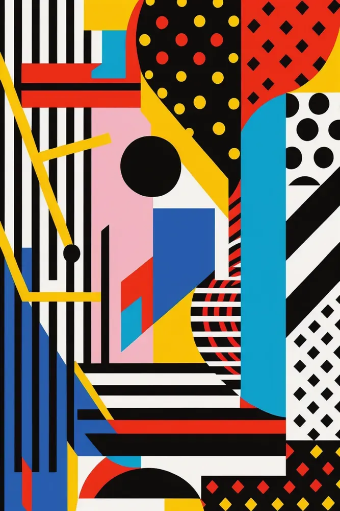 1980s Pop Art Patterns And Posters Midjourney Prompt | PromptBase