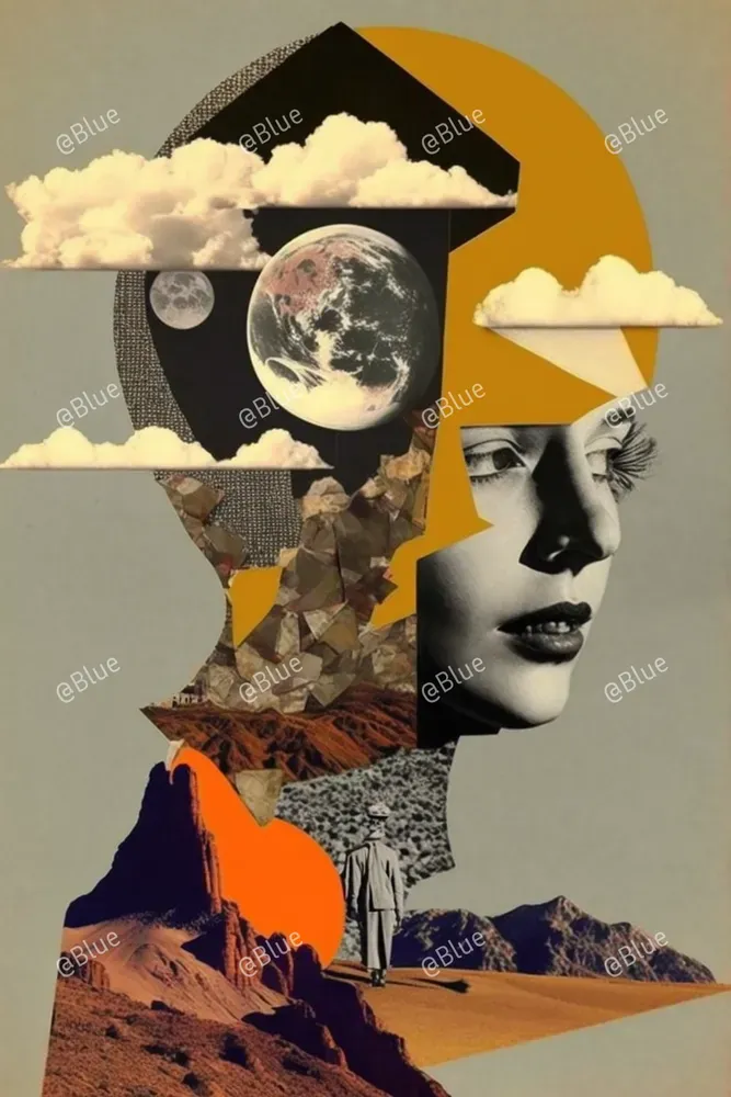 Abstract Collage Posters And Art Prints Midjourney Prompt | PromptBase