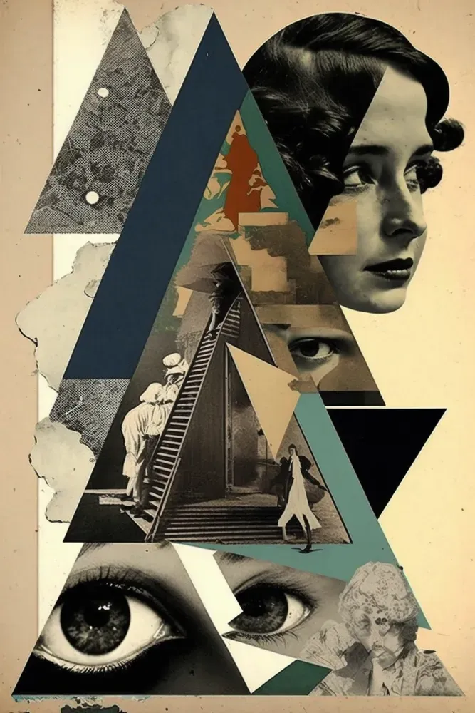 Abstract Collage Posters And Art Prints Midjourney Prompt | PromptBase