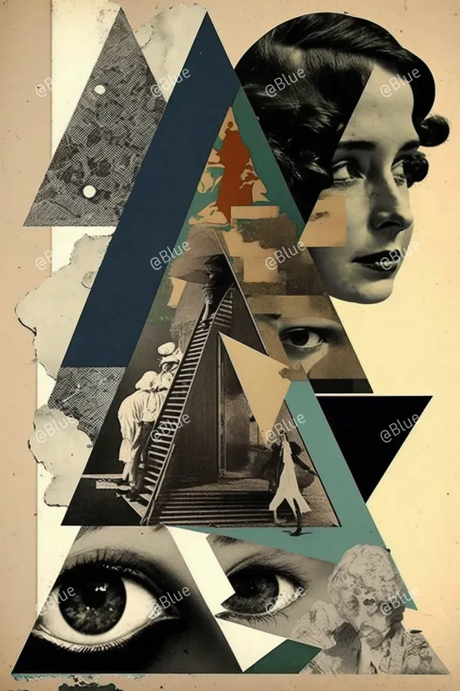 Abstract Collage Posters And Art Prints Midjourney Prompt | PromptBase