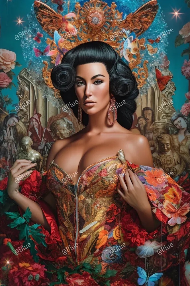 Kitsch Portraits Of People And Animals Midjourney Prompt | PromptBase