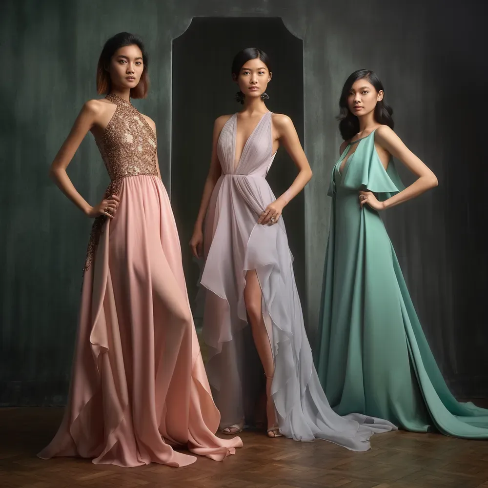 Stunning Dresses Fashion Photoshoots Midjourney Prompt | PromptBase