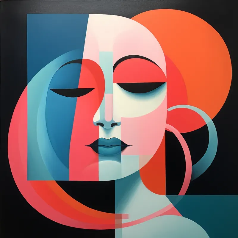 Abstract Block Art Midjourney Prompt | PromptBase