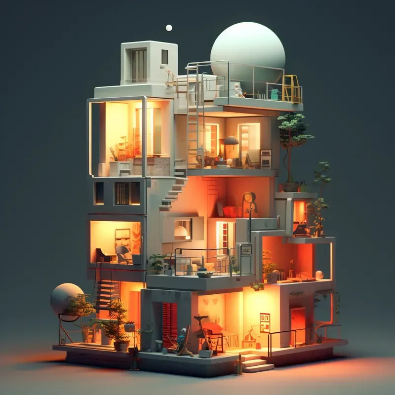 Low Poly Cityscapes Midjourney Prompt | PromptBase