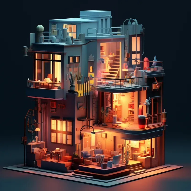 Low Poly Cityscapes Midjourney Prompt | PromptBase