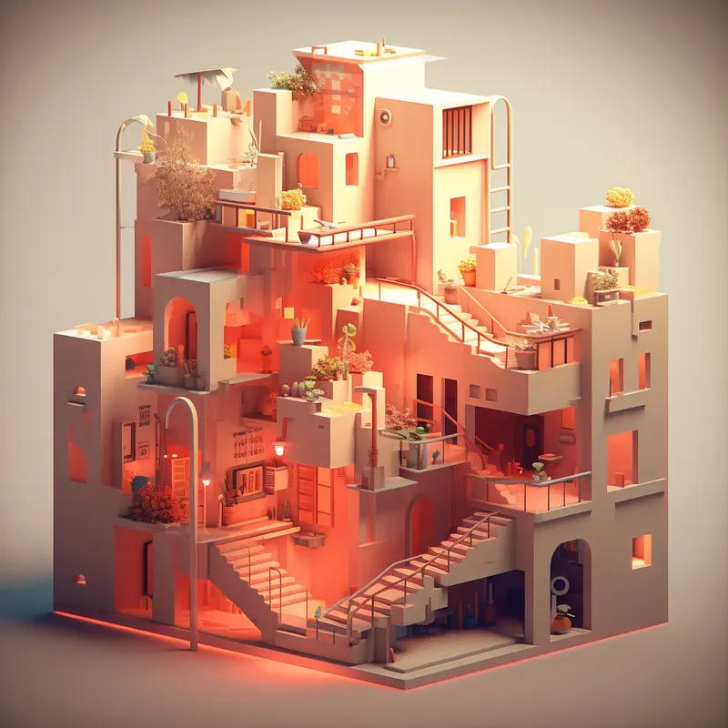 Low Poly Cityscapes Midjourney Prompt | PromptBase
